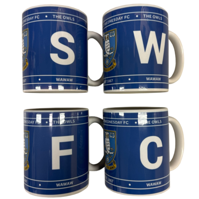 SWFC Initial Mugs - Sheffield Wednesday Superstore
